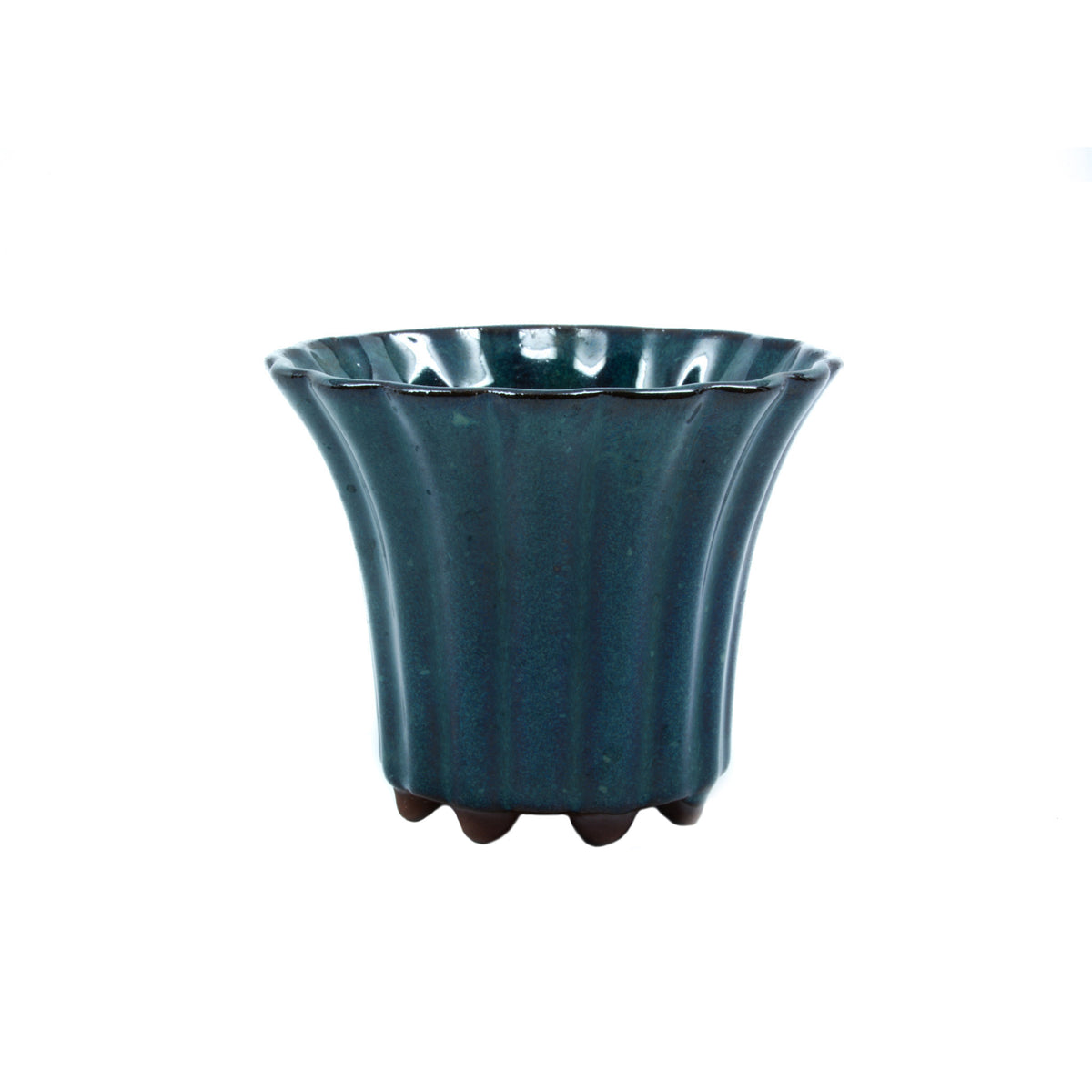 3.4" Yixing Mame Teal Ribbed Cascade Pot – Bonsai Unlimited